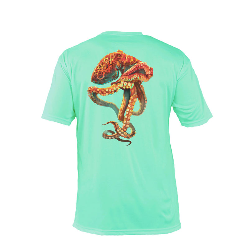 Orange Octo Short Sleeve Performance Tee – Sea Fear